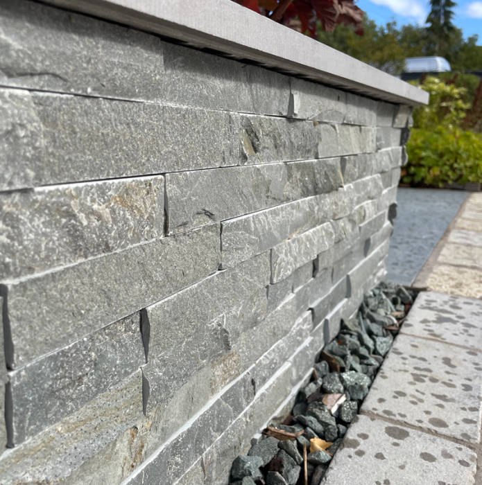 Rustic Grey Slate Stack Wall Cladding